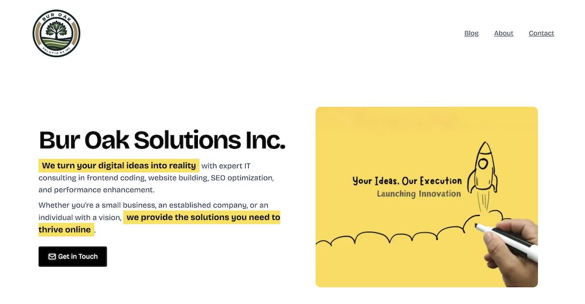 Bur Oak Solutions Inc. - Your ideas, our execution